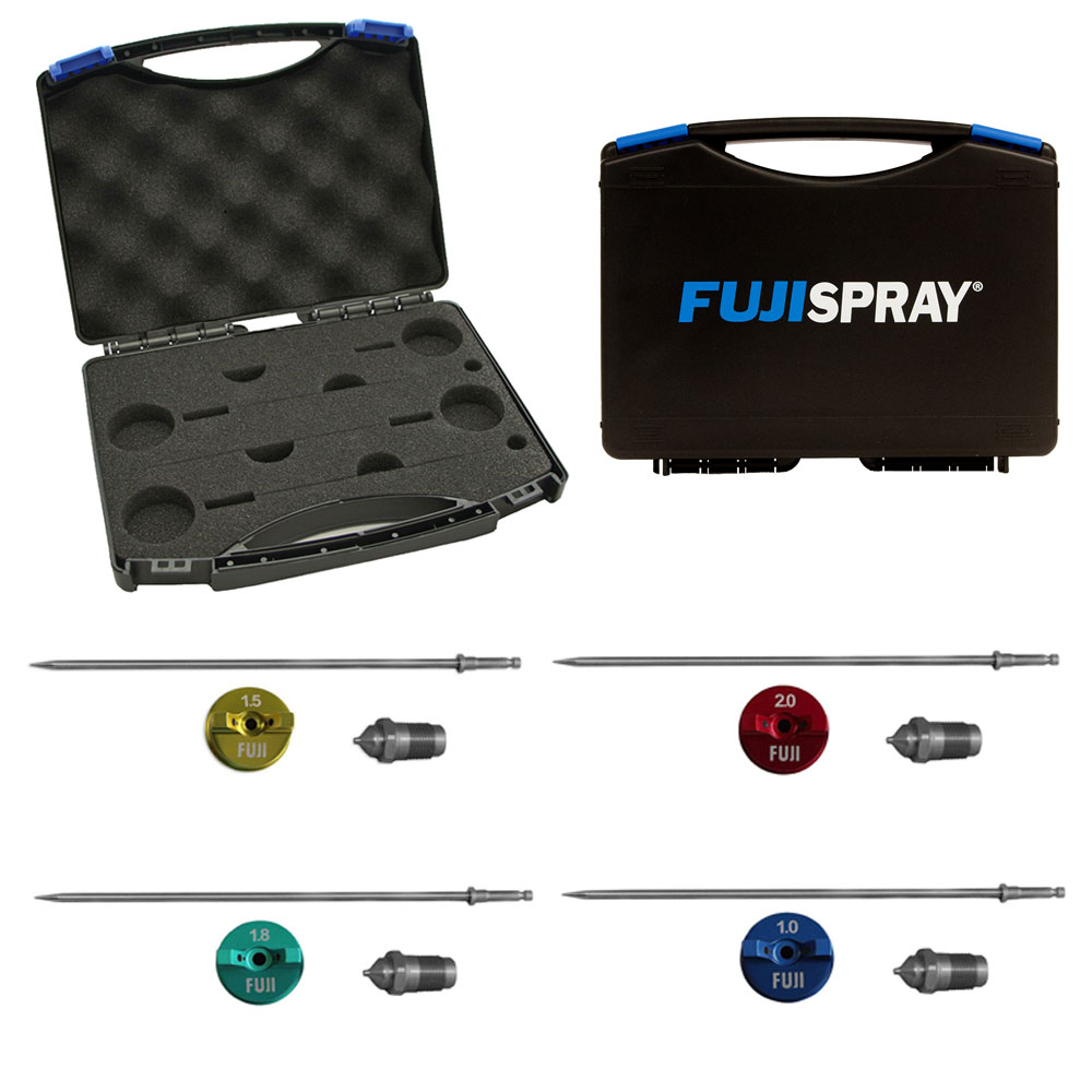 Fuji Spray Air Cap, Needle & Nozzle 4pc Carry Case Kit from SprayDirect ...